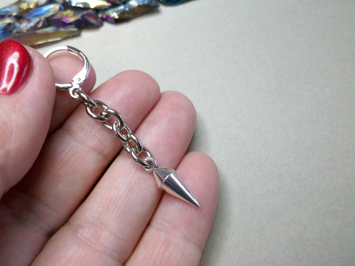 One Spike Dangle Spike for Men Short Spike Dangle Long Spike | Etsy