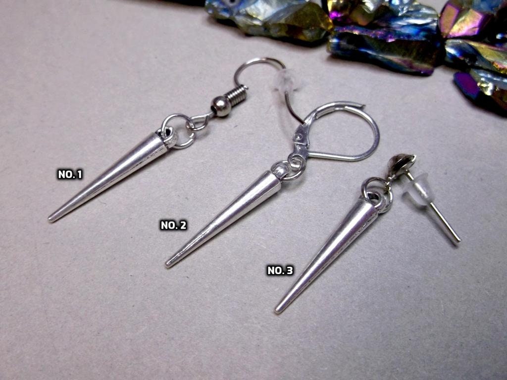 One Spike Dangle Spike Goth Short Spike Dangle Metal Spike - Etsy