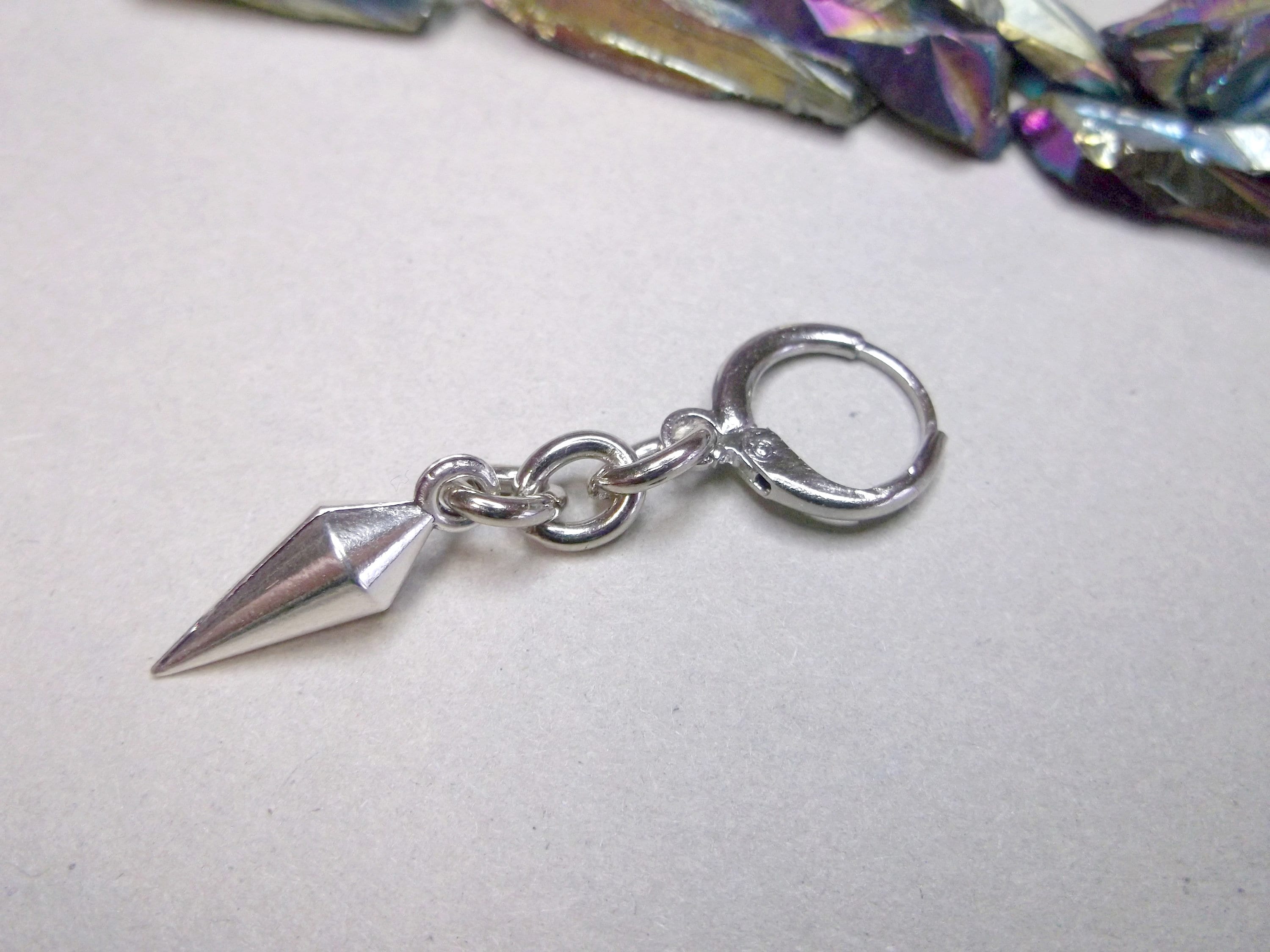 One Spike Dangle Spike for Men Short Spike Dangle Long Spike | Etsy