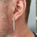 Silver Stick Dangle Stick Earring One Stick Earring Silver Bar - Etsy