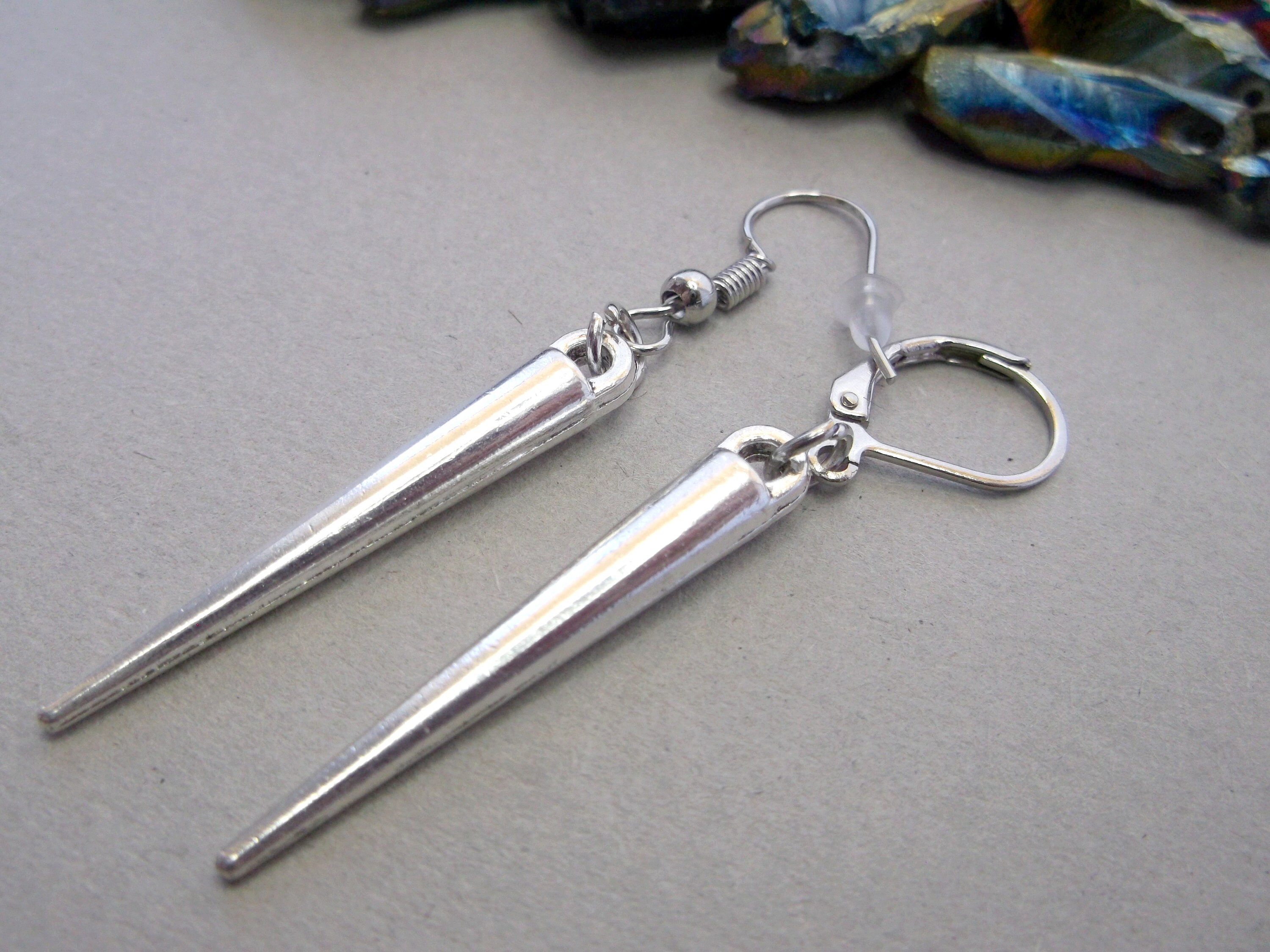 Silver Spike Dangle, Steel Spike Men, Spike Men Dangle, Little Gift ...