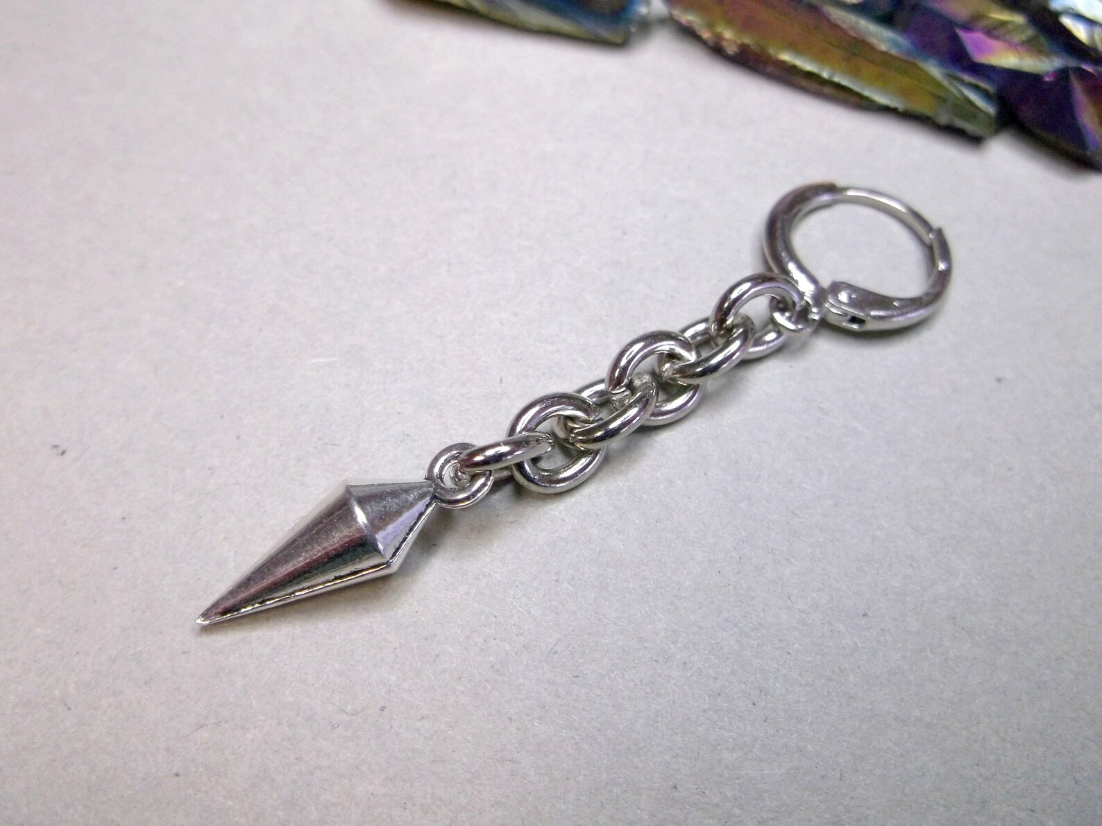 One Spike Dangle Spike for Men Short Spike Dangle Long Spike | Etsy