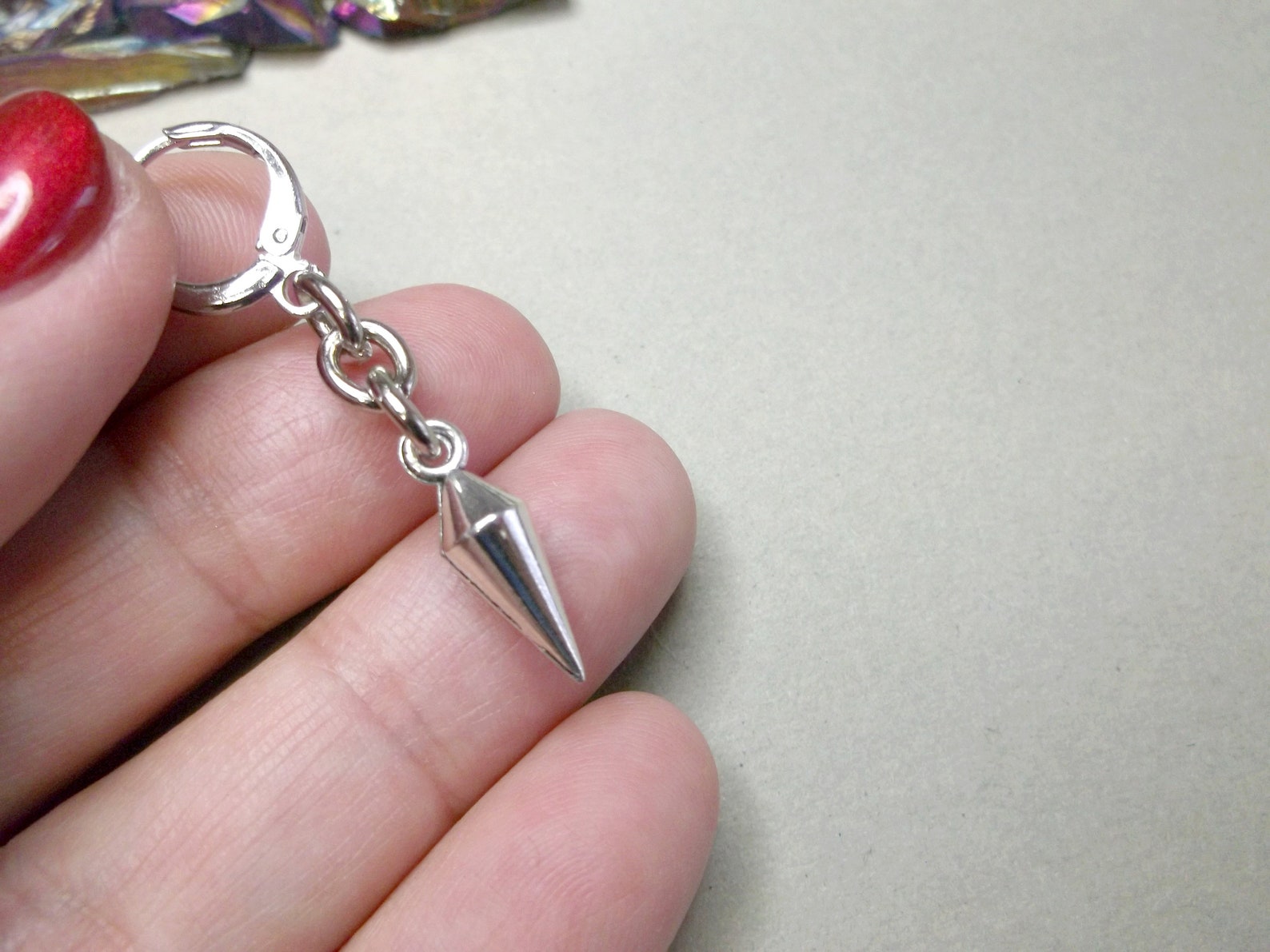 One Spike Dangle Spike for Men Short Spike Dangle Long Spike | Etsy