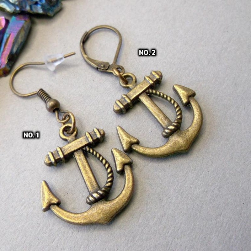 Anchor Earrings - Etsy