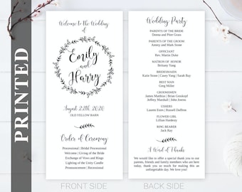 Rustic Wedding Program | Etsy