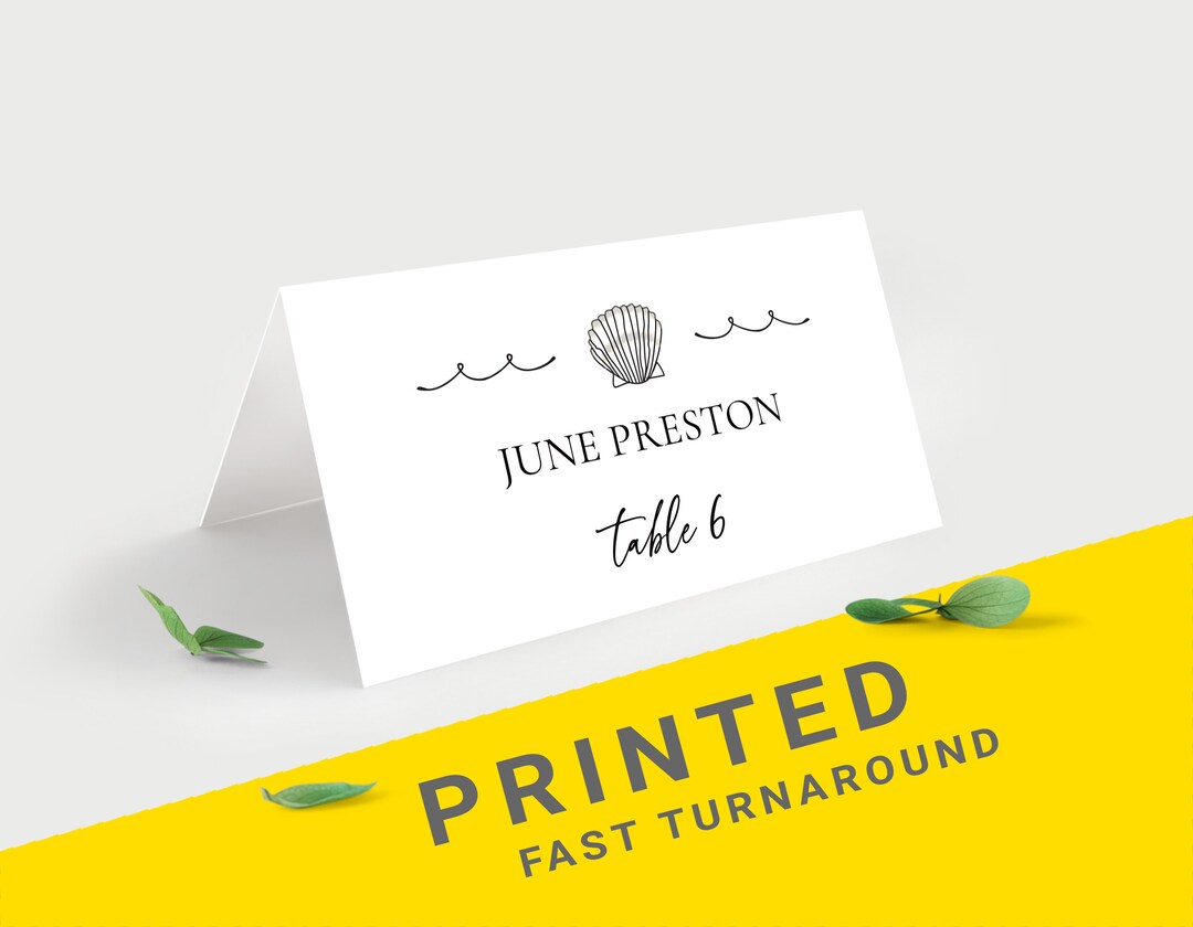 Beach Wedding Place Cards Seashell Place Cards - Etsy