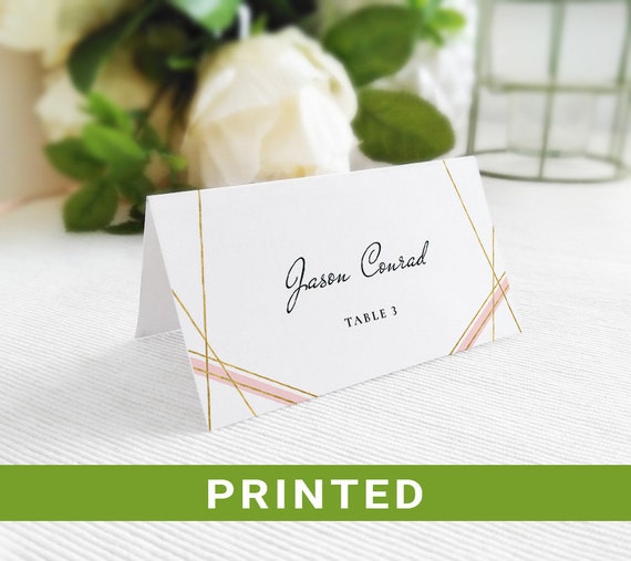 Folded name place cards store