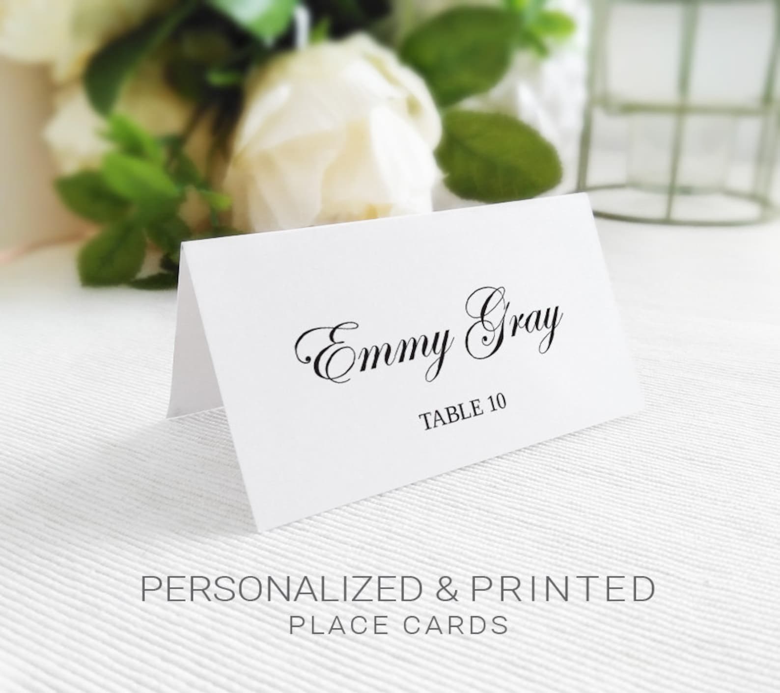 PRINTED Table seating card Place cards with guest names | Etsy