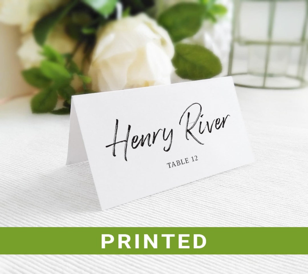 Wedding Table Name Cards Printed Seating Place Cards Personalized Place ...