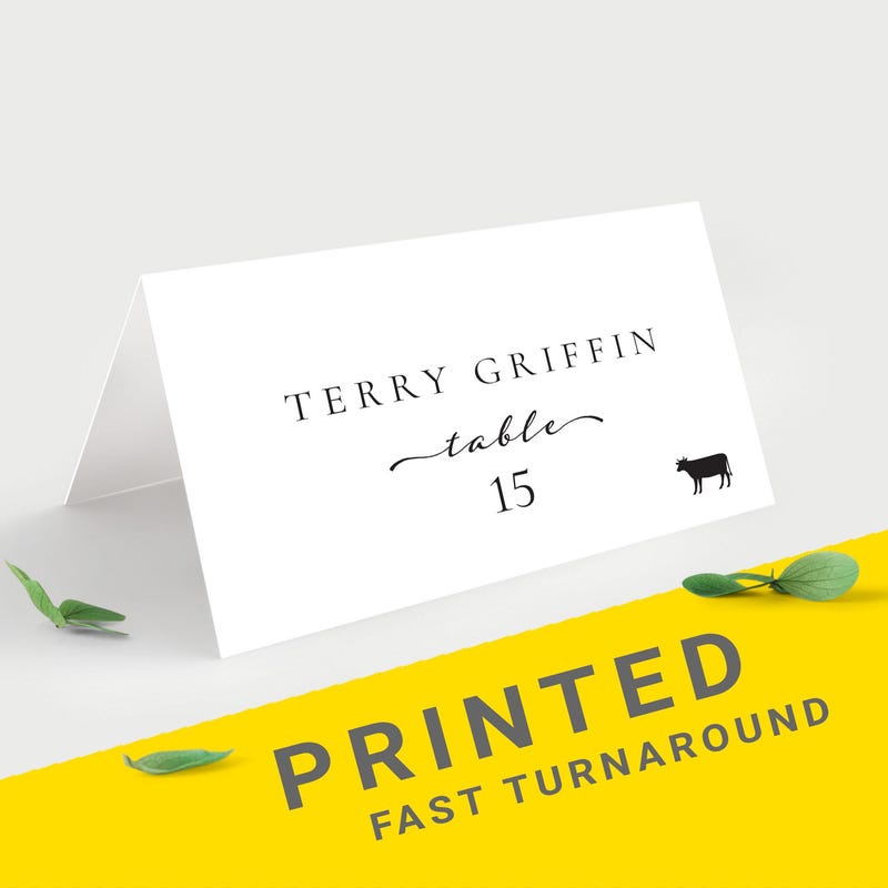 Tented Custom Placecards - Etsy