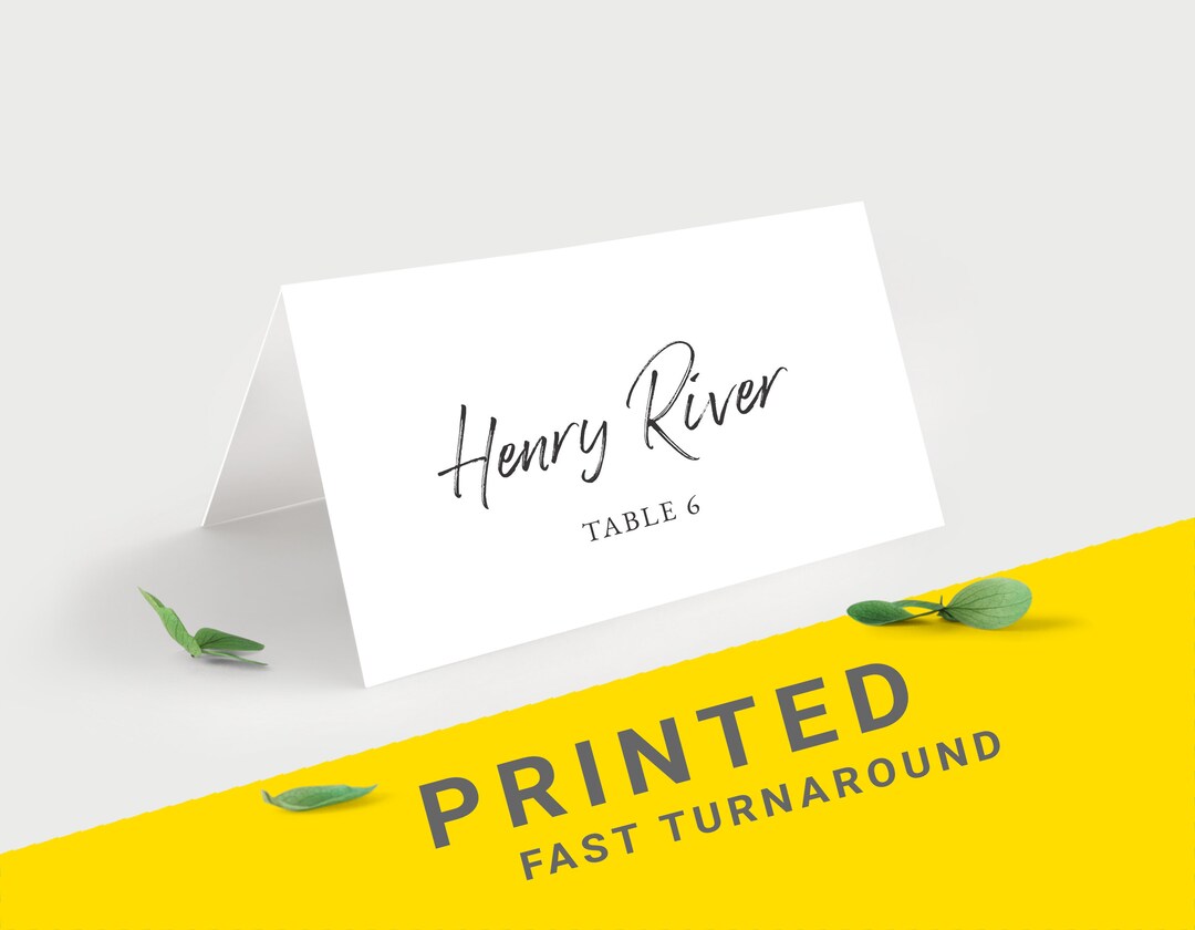Printed Place Cards With Customized Guest Names | Custom Placement ...