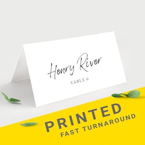 Personalized Wedding Place Cards With Meal Choice | Table Name Cards ...