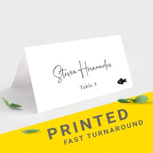 Wedding Place Cards With Meal Choice | Table Seating Cards ...