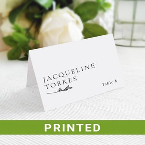 Placecards With Guest Names Table Name Cards Wedding Place Names Folded ...