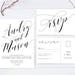 PRINTED Modern Calligraphy Wedding Invitation Elegant - Etsy