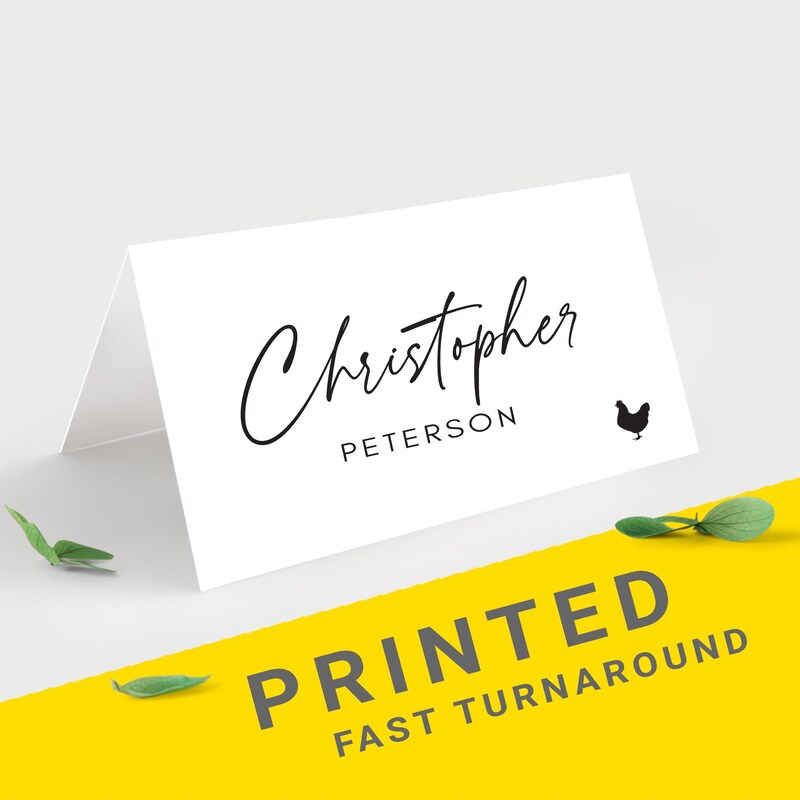 Place Setting Card - Etsy