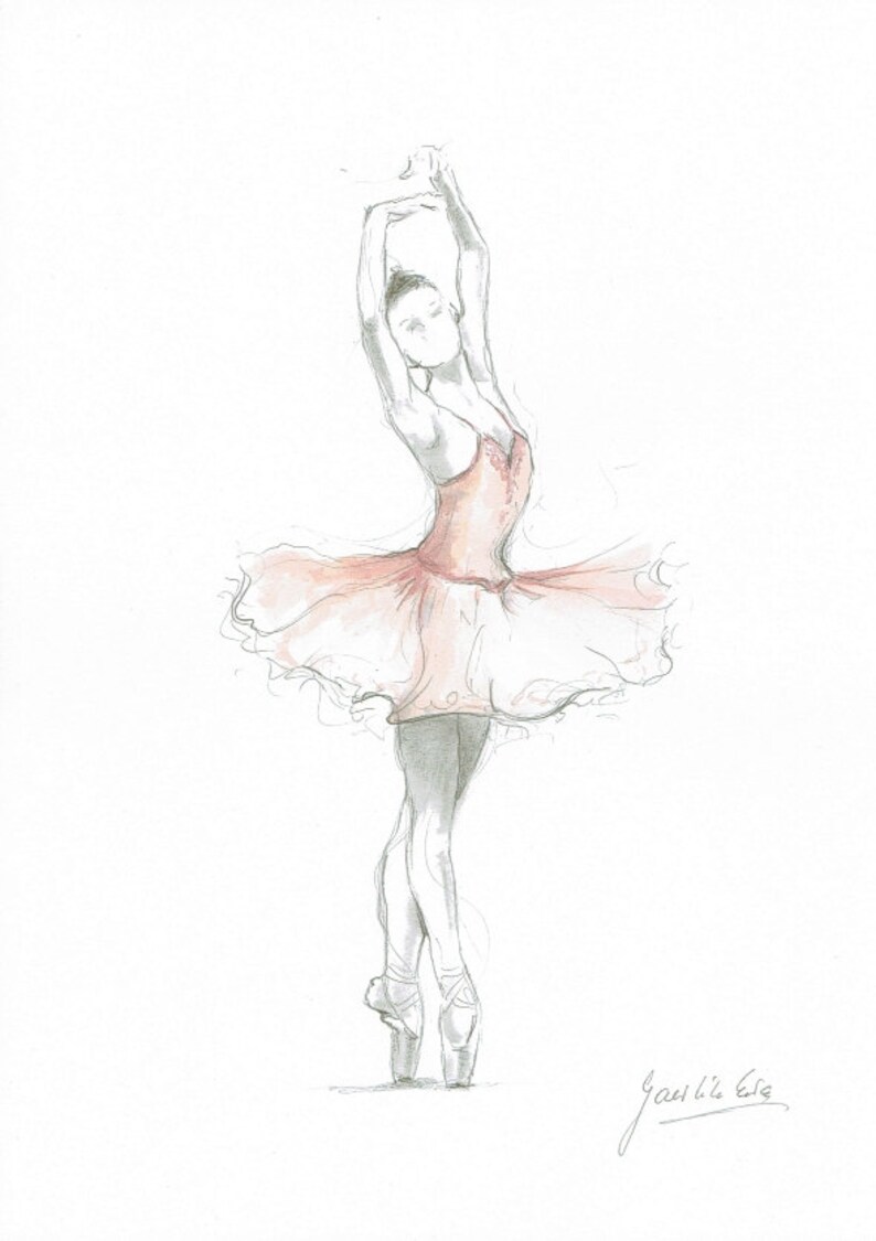 Set of 3 Prints, Ballerina Art, Pink Ballerina, Watercolor Ballet ...