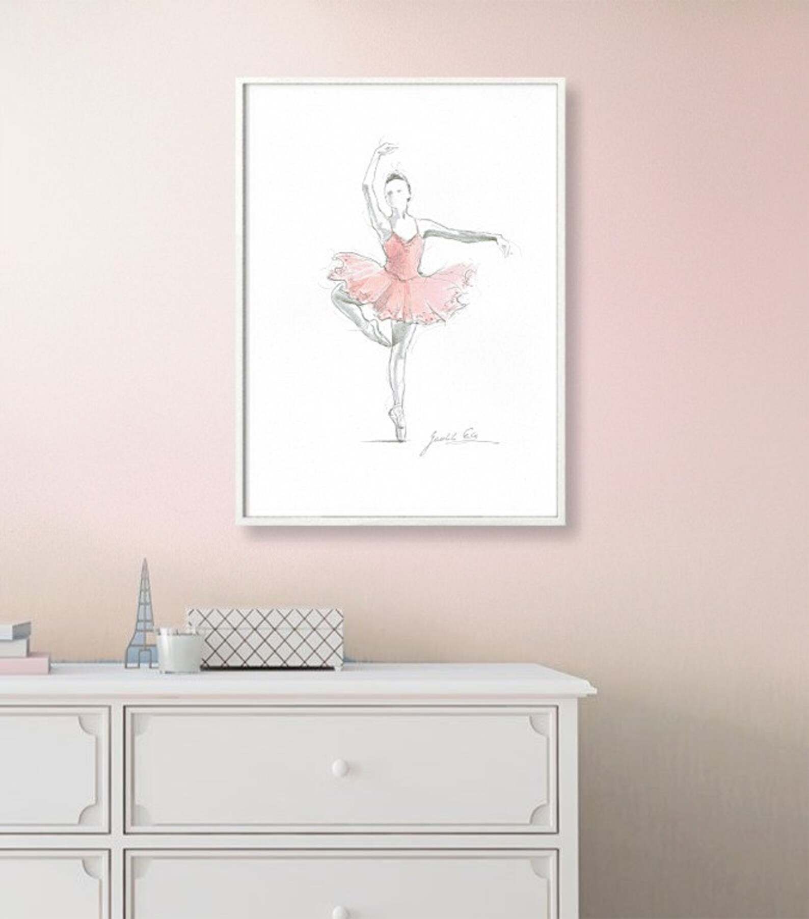 Ballerina Print, Pink Ballerina, Ballerina Drawing, Ballerina Painting ...