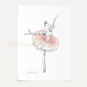 Set of 6 Prints, Digital Wall Art, Ballerina Printables, Digital ...