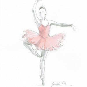 Ballerina Print, Pink Ballerina, Ballerina Drawing, Ballerina Painting ...