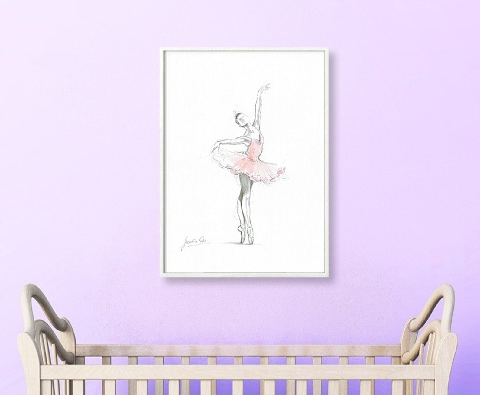 Ballerina Print Pink Ballerina Ballerina Drawing Ballerina - Etsy