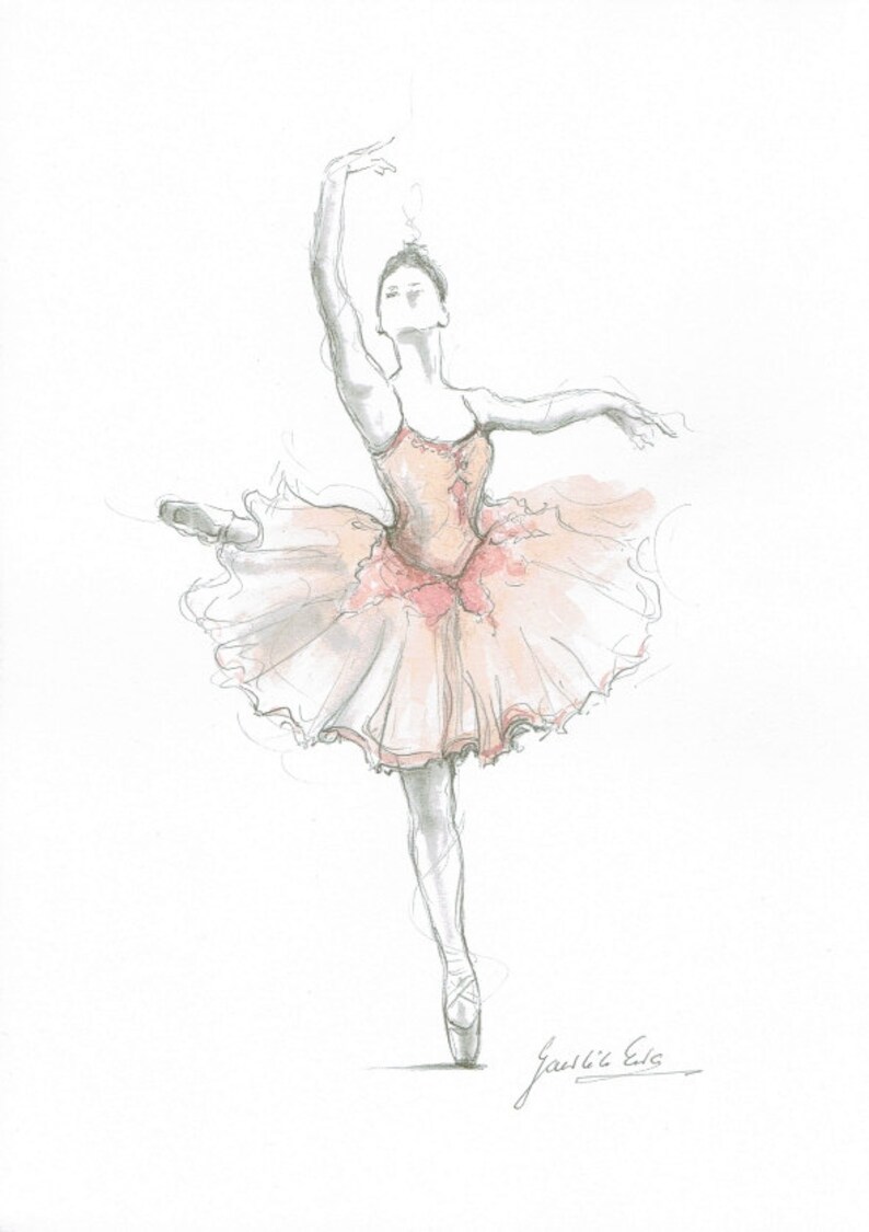 Set of 3 Ballerina 3 Ballet Dancers Ballerina Prints Pink | Etsy