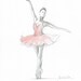 Set of 3 Prints, Ballerina Art, Pink Ballerina, Watercolor Ballet ...
