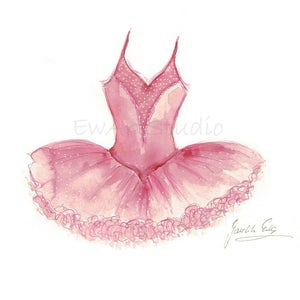 Pink Tutu Print, Pink Dress Print, Printable Pink Tutu, Nursery Wall ...