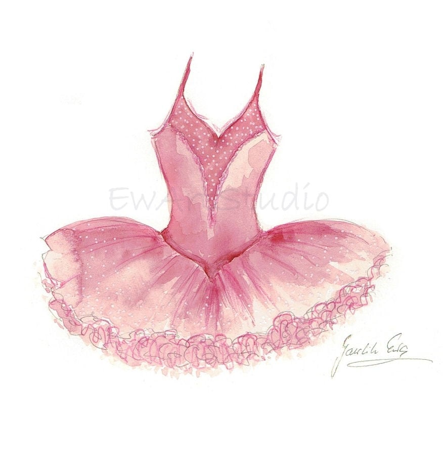 Pink Tutu Print, Pink Dress Print, Printable Pink Tutu, Nursery Wall ...