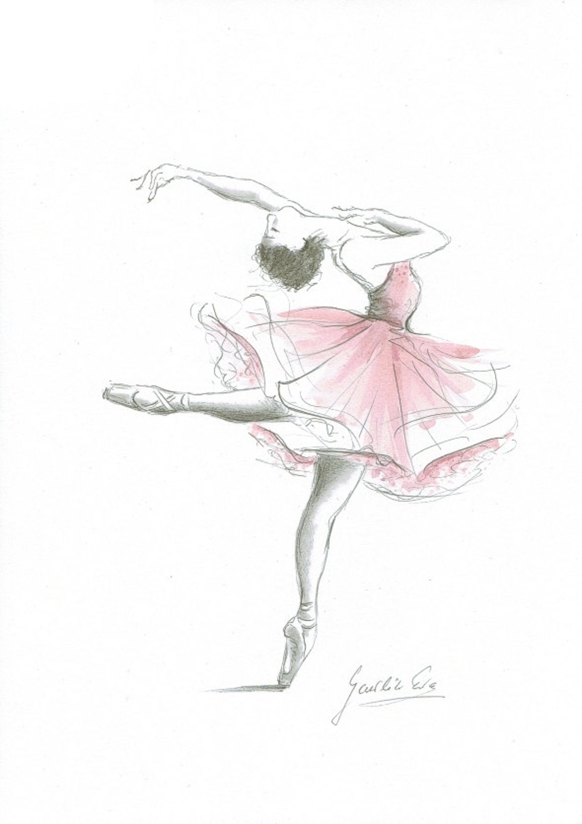 Set of 3 Ballerina 3 Ballet Dancers Ballerina Prints Pink - Etsy