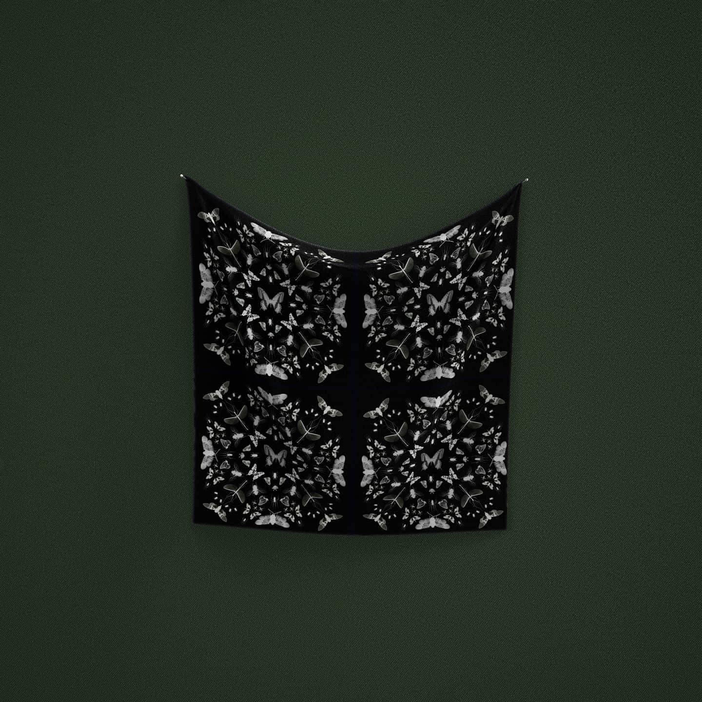 Butterflies Silk Scarf Insect Scarf Nature Scarves Hair - Etsy