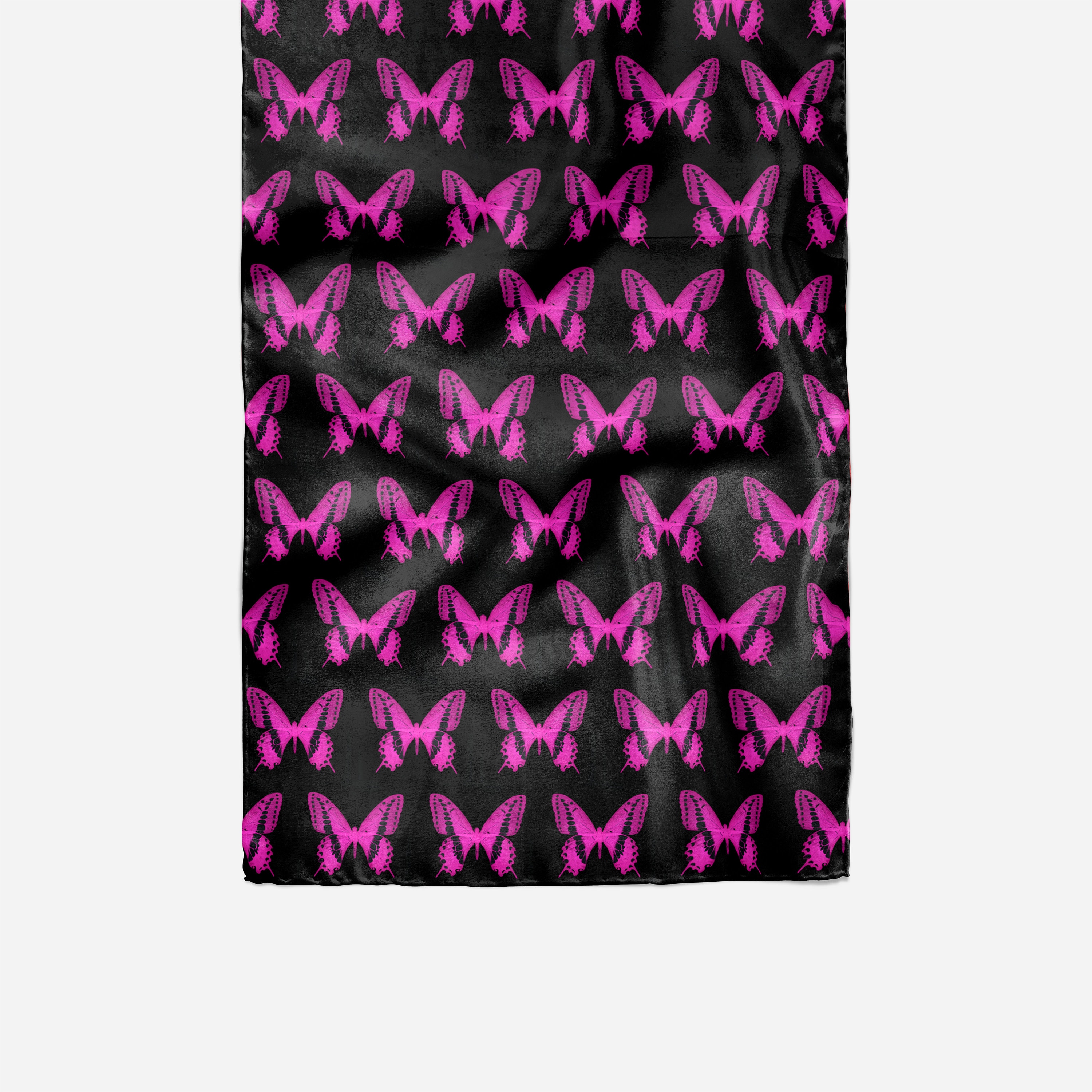 Butterflies Silk Scarf, Butterfly Scarf, Nature Scarves, Hair Scarves ...