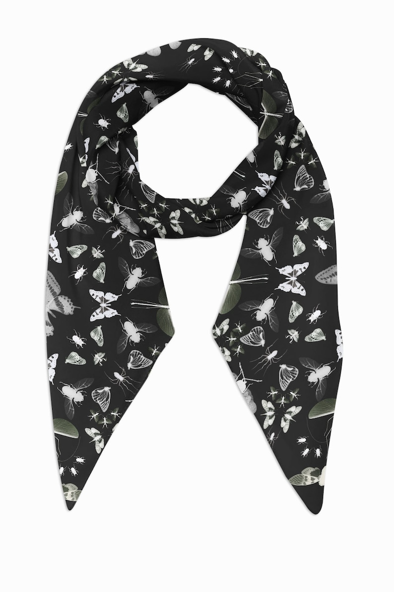 Butterflies Silk Scarf Insect Scarf Nature Scarves Hair - Etsy