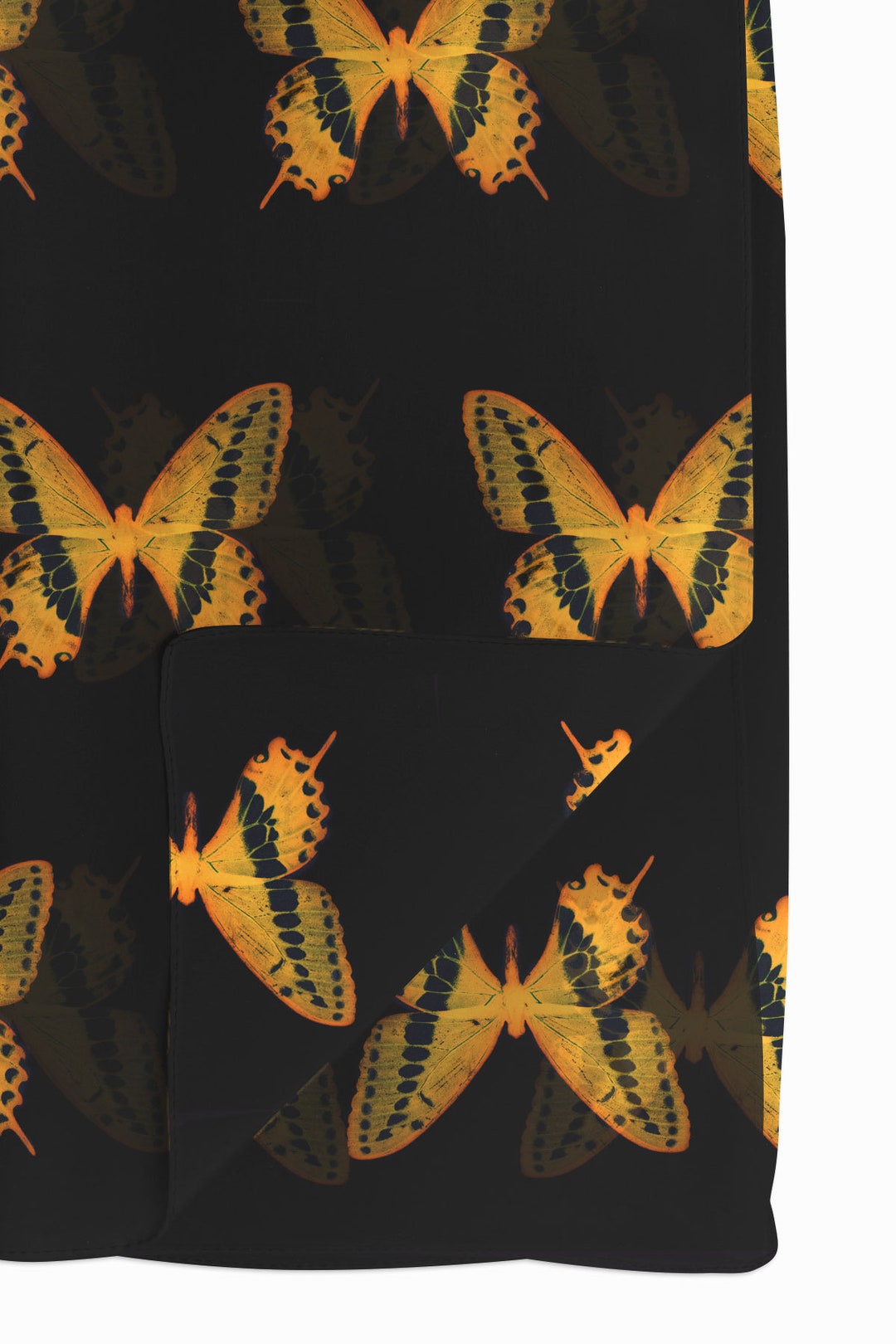 Butterflies Silk Scarf, Butterfly Scarf, Nature Scarves, Hair Scarves ...