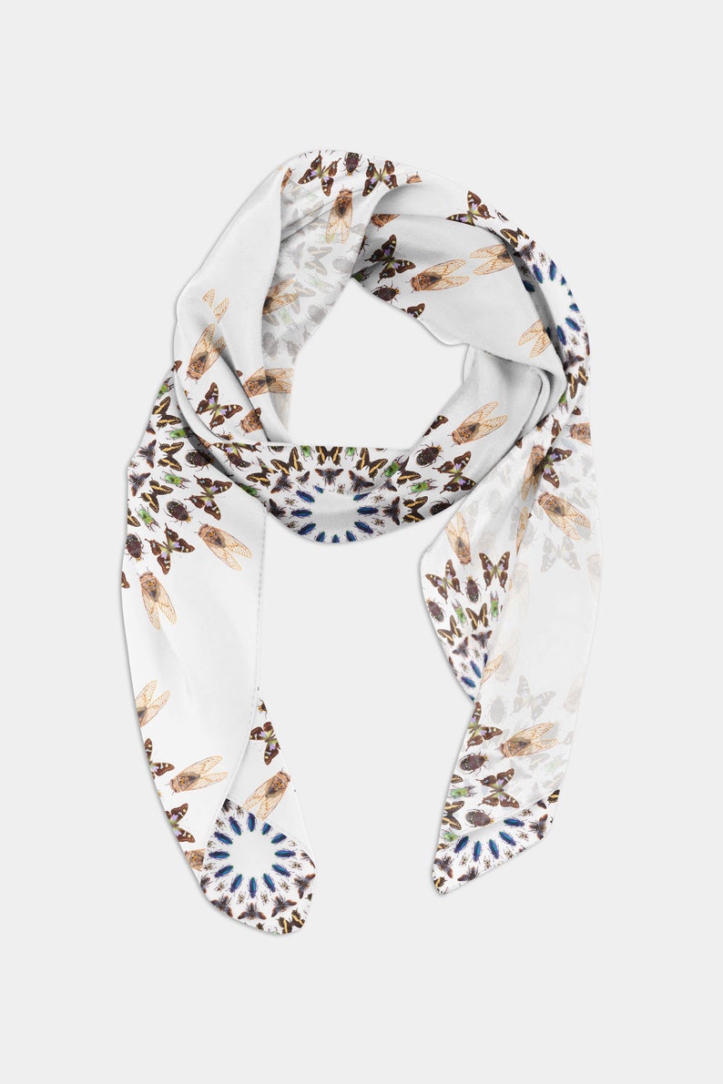 Butterflies Silk Scarf Butterfly Scarf Nature Scarves Hair - Etsy