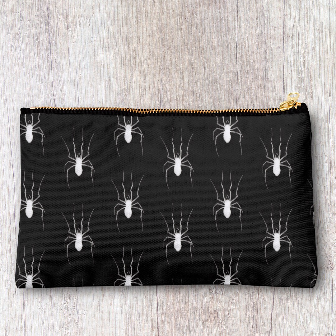 Handmade Spider Print Pencil Case, Make up Bag, Purse, Zipper Pouch. - Etsy