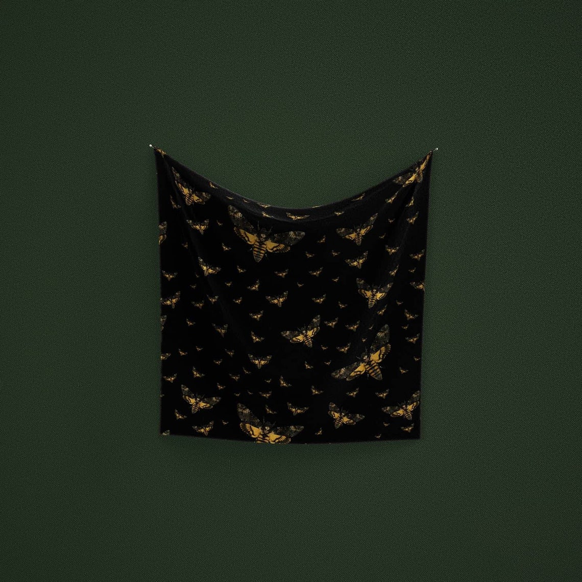 Moth silk scarf deaths head moth Scarf Nature Scarves | Etsy