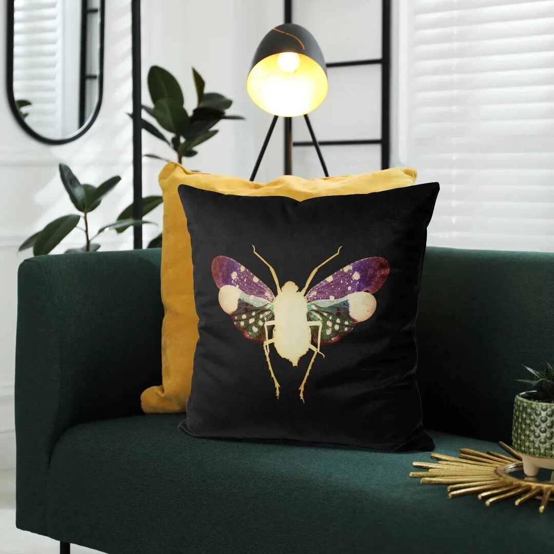 Purple Insect Cushion, Whimsical Decor, Handmade Housewarming Gift ...