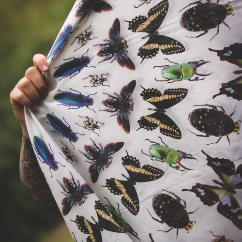 Butterflies Silk Scarf Insect Scarf Nature Scarves Hair - Etsy