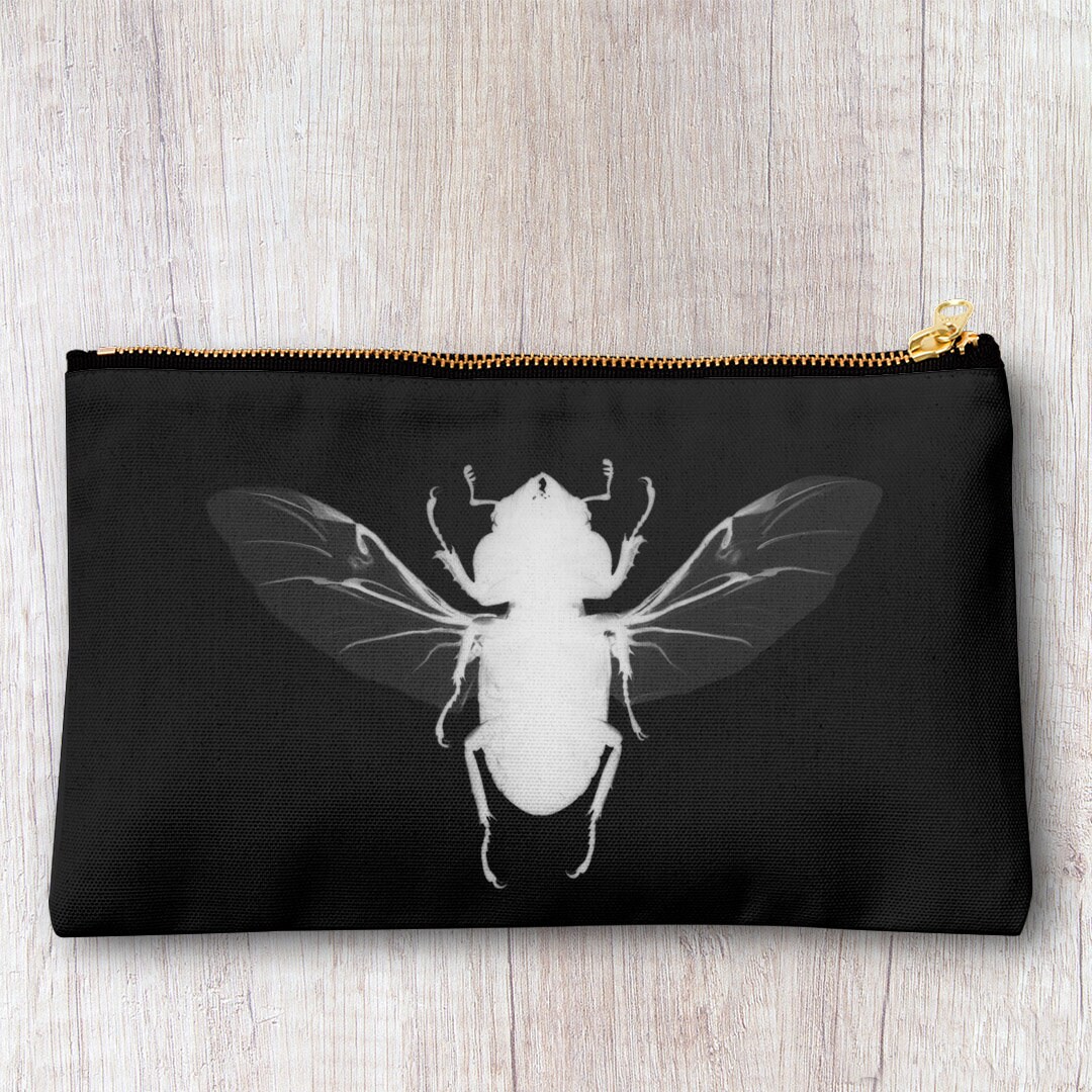 Handmade Beetle Print Pencil Case, Make up Bag, Purse, Zipper Pouch. - Etsy