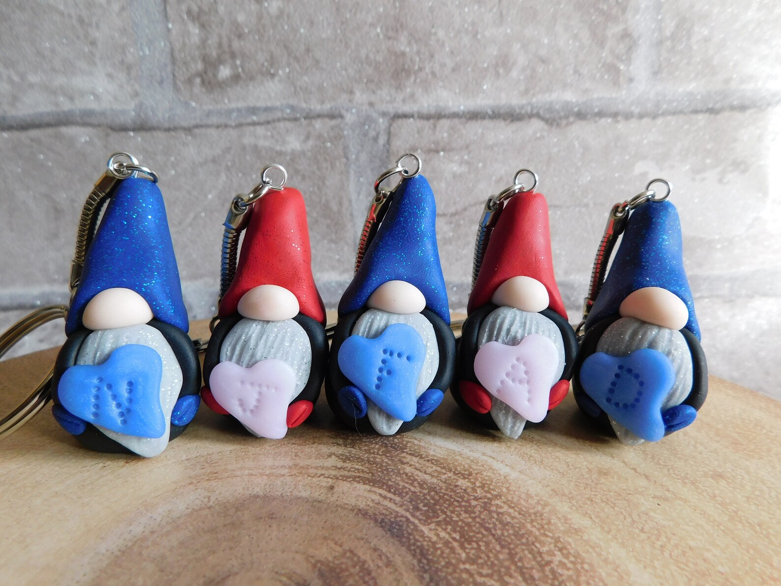 Personalised Initial Gonk Keyring Gnome Keychains Funny | Etsy