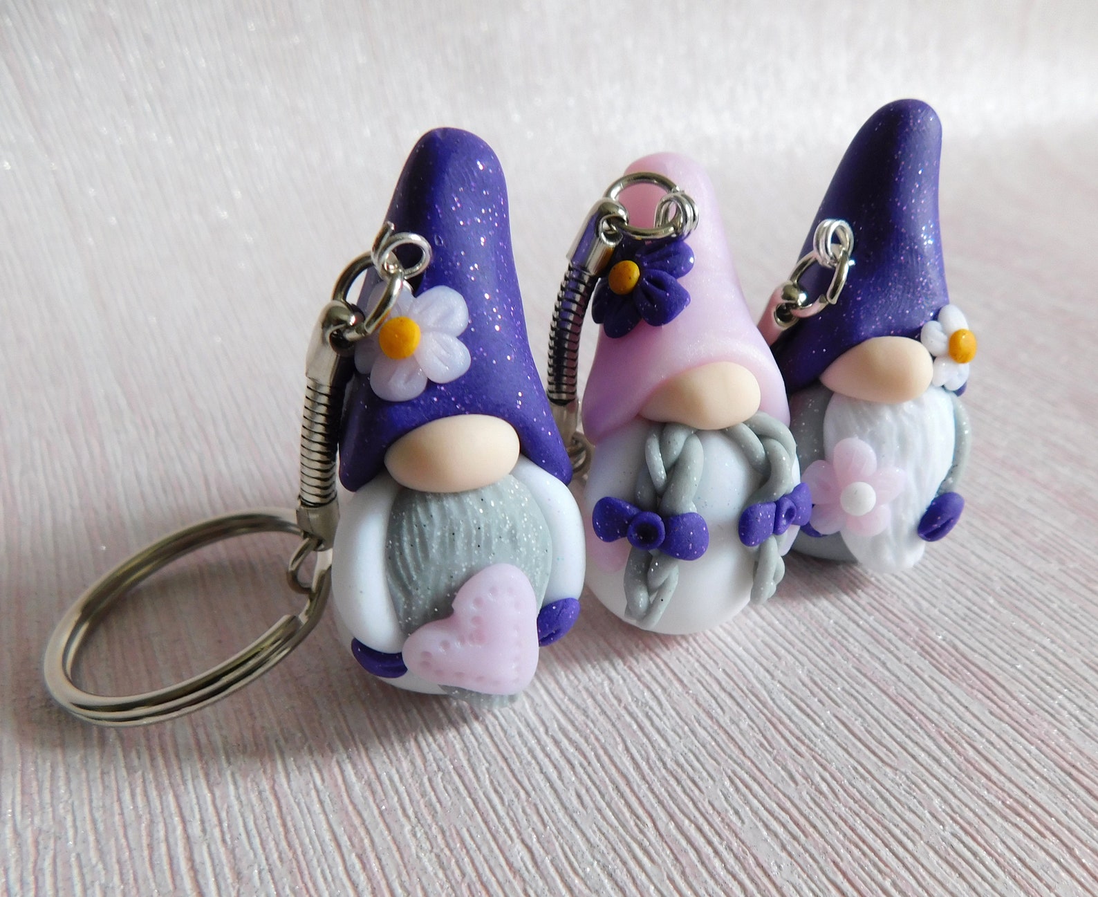 Gonk Keyring Purple Glittery Gnome Keychains Funny Cute - Etsy Singapore