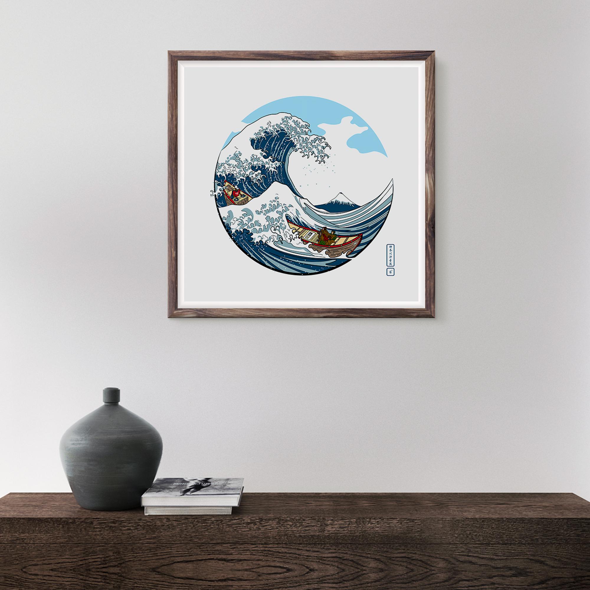 Hokusai Wave Art Print: Japanese Woodblock Style, Soundwave Design - Etsy
