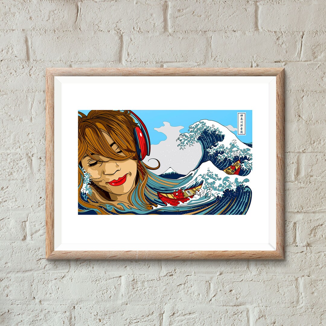 Soundwave off Kanagawa Japanese Ukiyo-e Style Print the - Etsy
