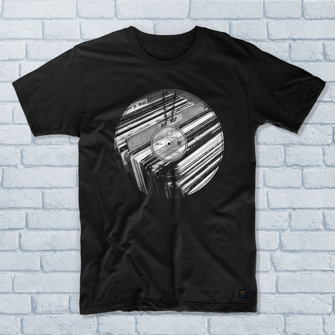 Old School Hip Hop T Shirt Vinyl Records T Shirt Music T Shirt T
