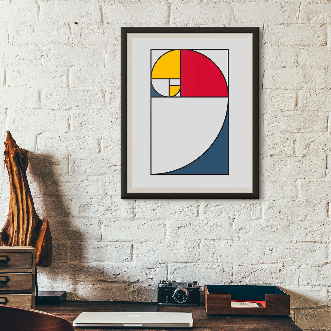 Golden Ratio Art Print: Sacred Geometry, Mondrian Inspired (digital ...