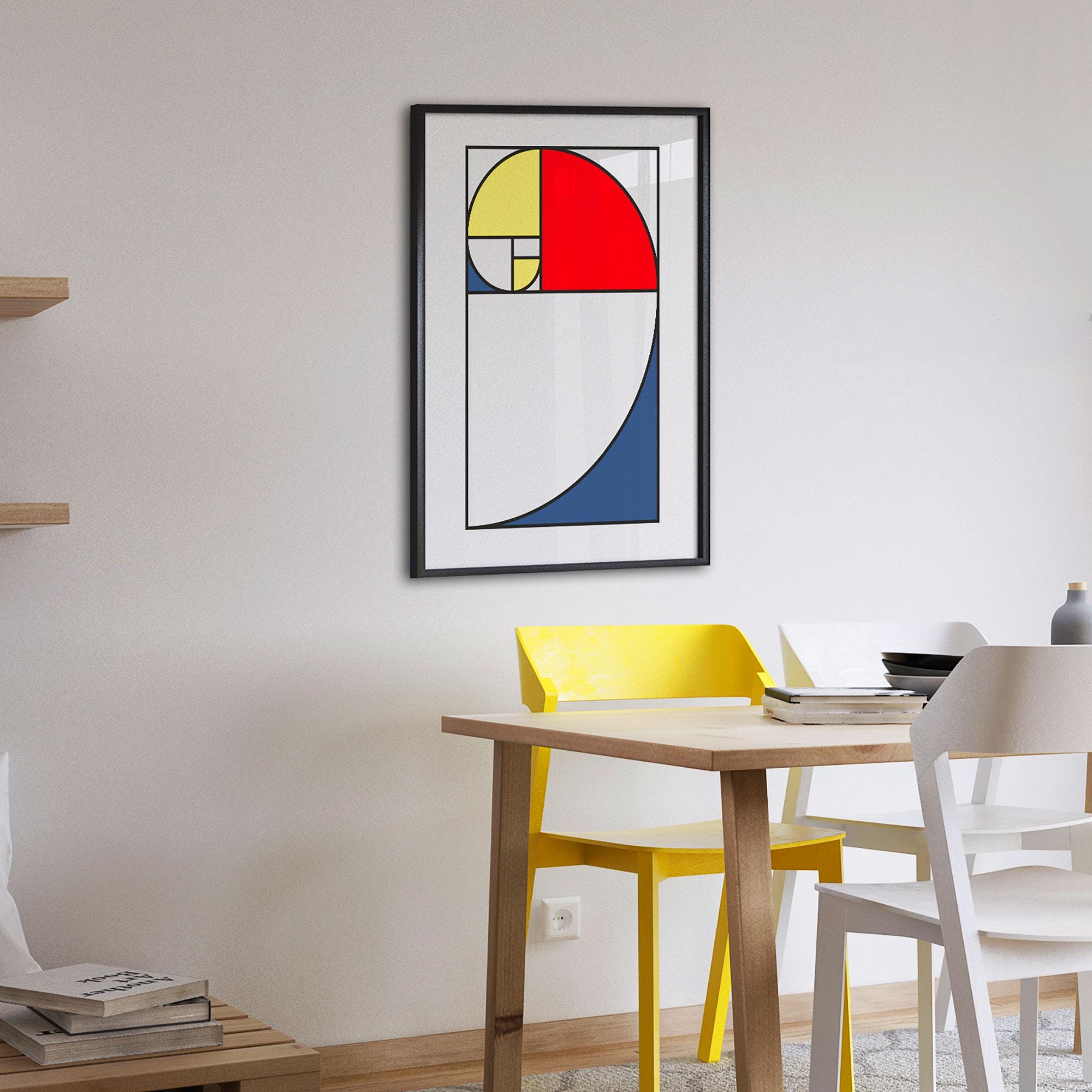 Golden Ratio Art Print: Sacred Geometry, Mondrian Inspired (digital ...