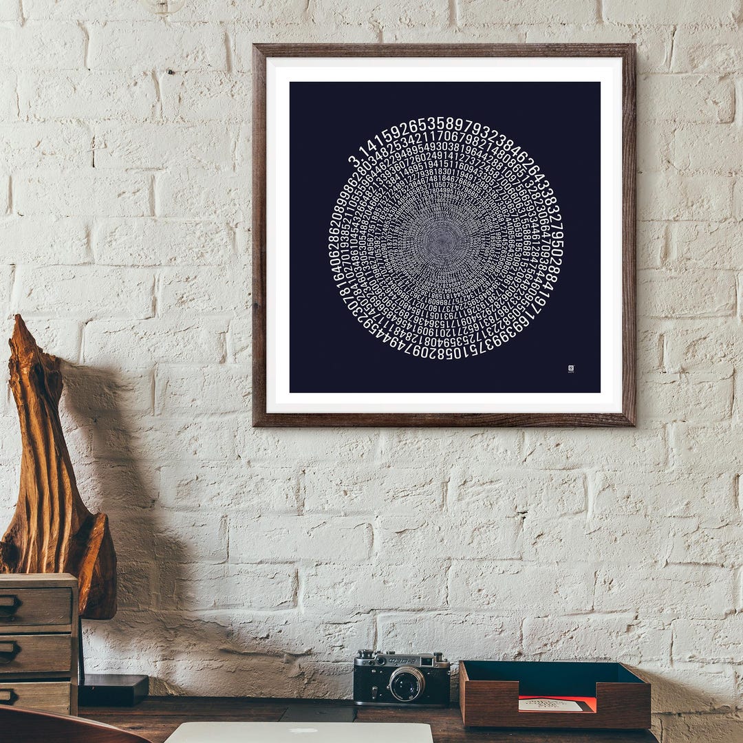 Mathematics Gift, Math PI Art Print Gift for Math Teacher, Typography Art Print, Maths Poster ...