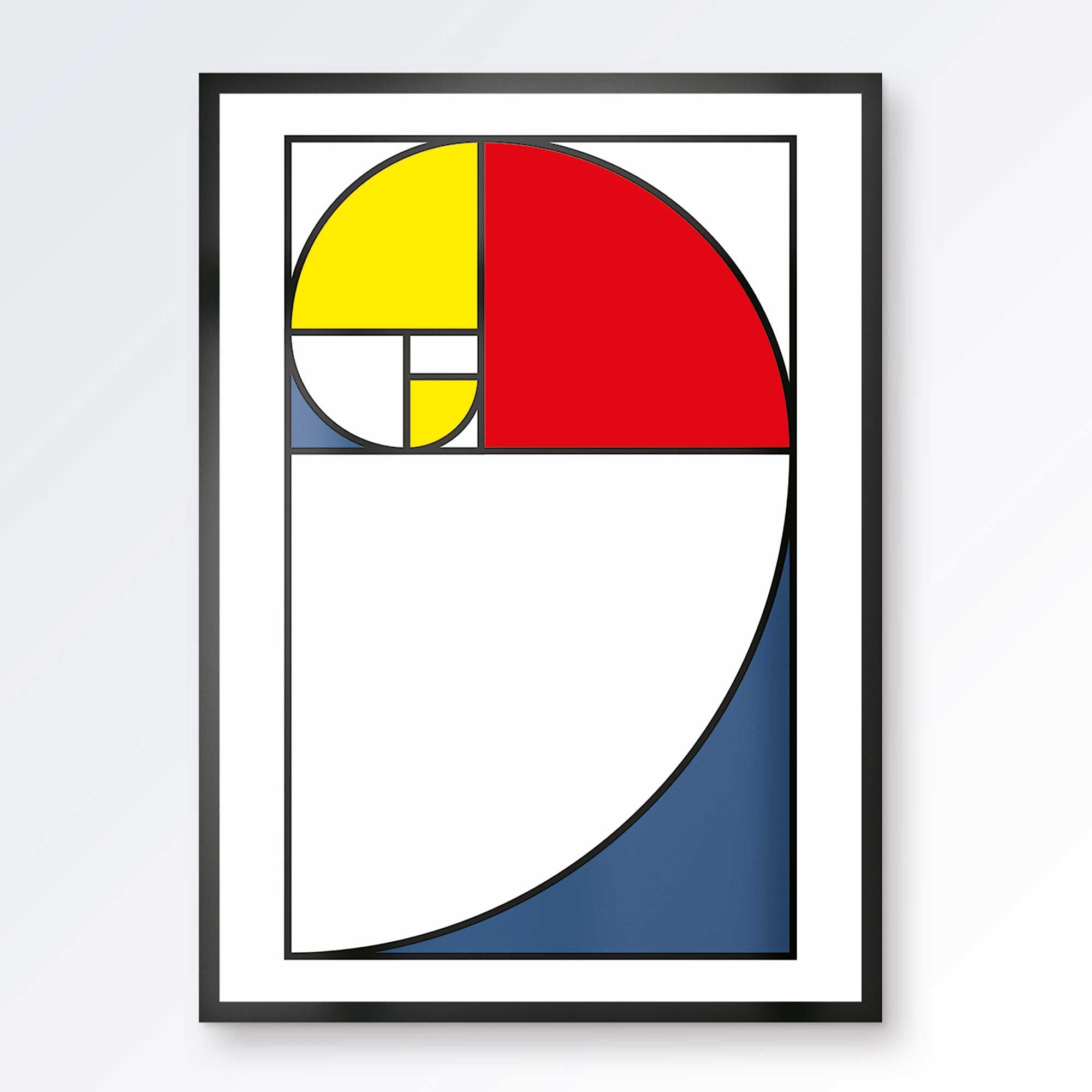 Golden Ratio Art Print: Sacred Geometry, Mondrian Inspired (digital ...