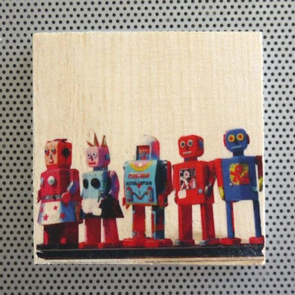 Wood Block Robot - Etsy